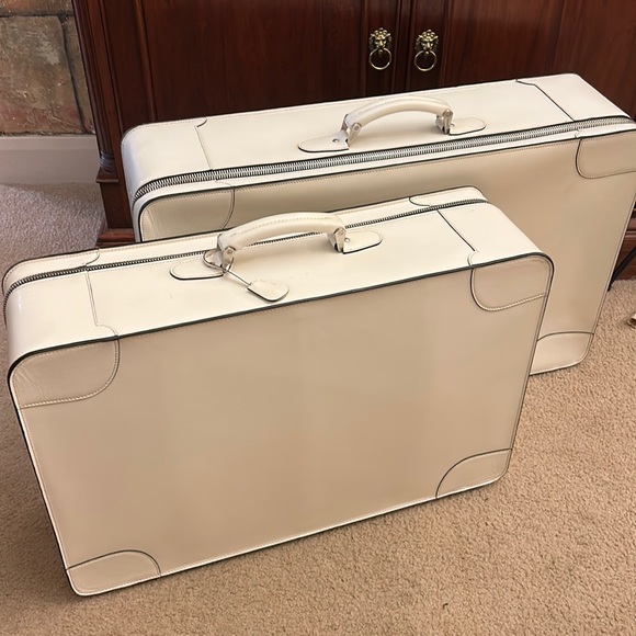 Valextra | Bags | Stunning Piece Of Artwork Valextra Cream Luggage ...